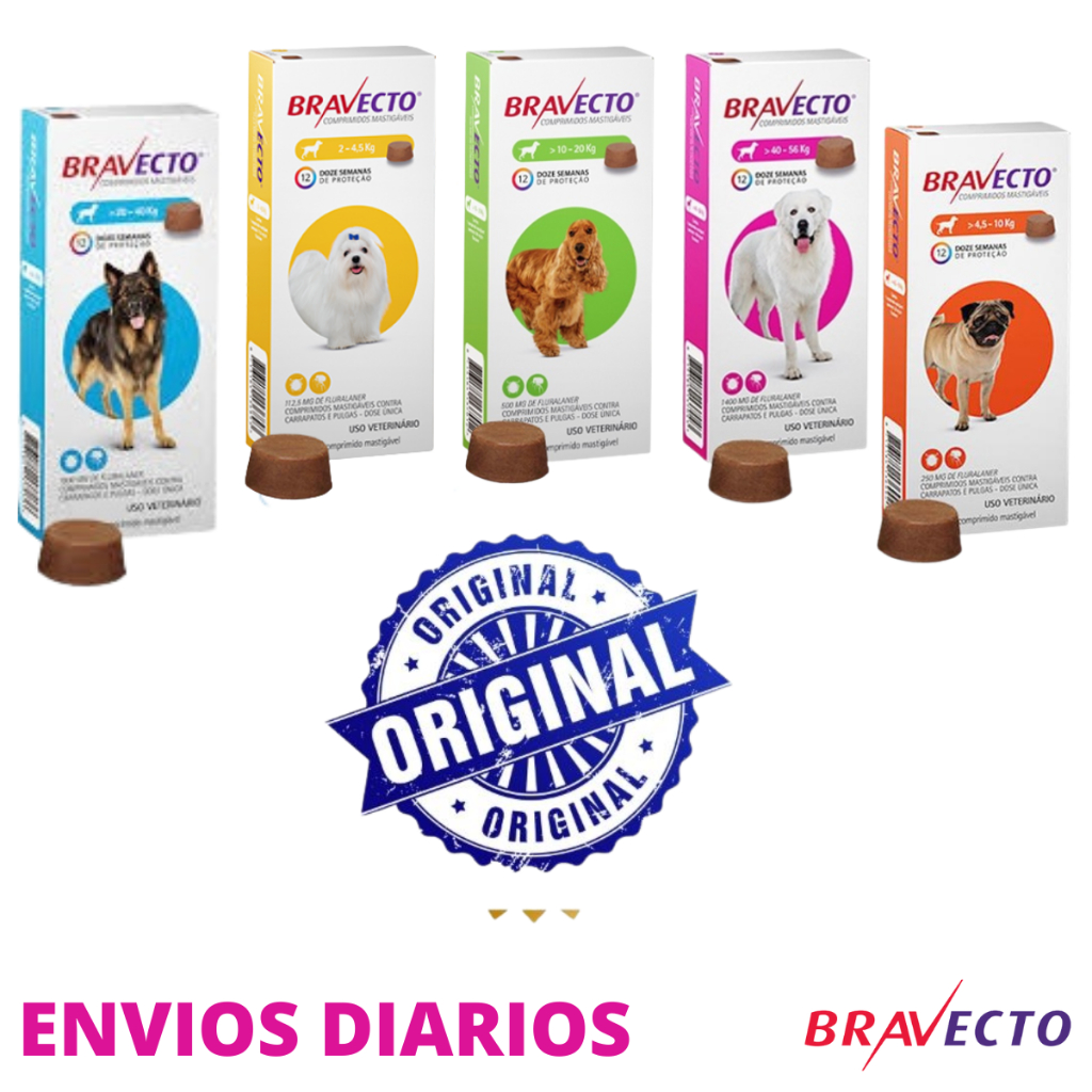 Bravecto Antipulgas e Carrapatos para Cães - MSD - Todos os Tamanhos | Shopee Brasil