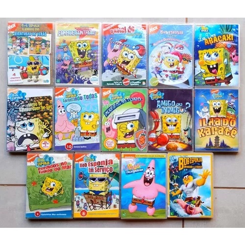 Coleção em DVD Bob Esponja | Calça Quadrada | Kit ou Unitário | Seriado ...