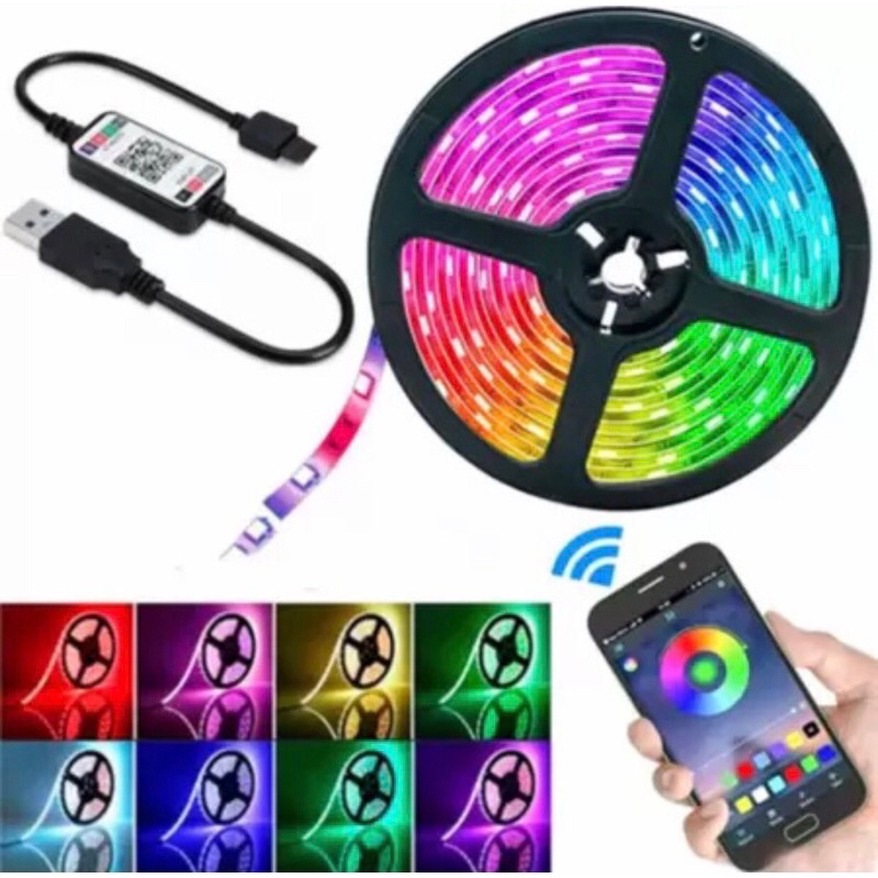 Fita LED Colorida RGB 5 Metros 300 Leds | Shopee Brasil