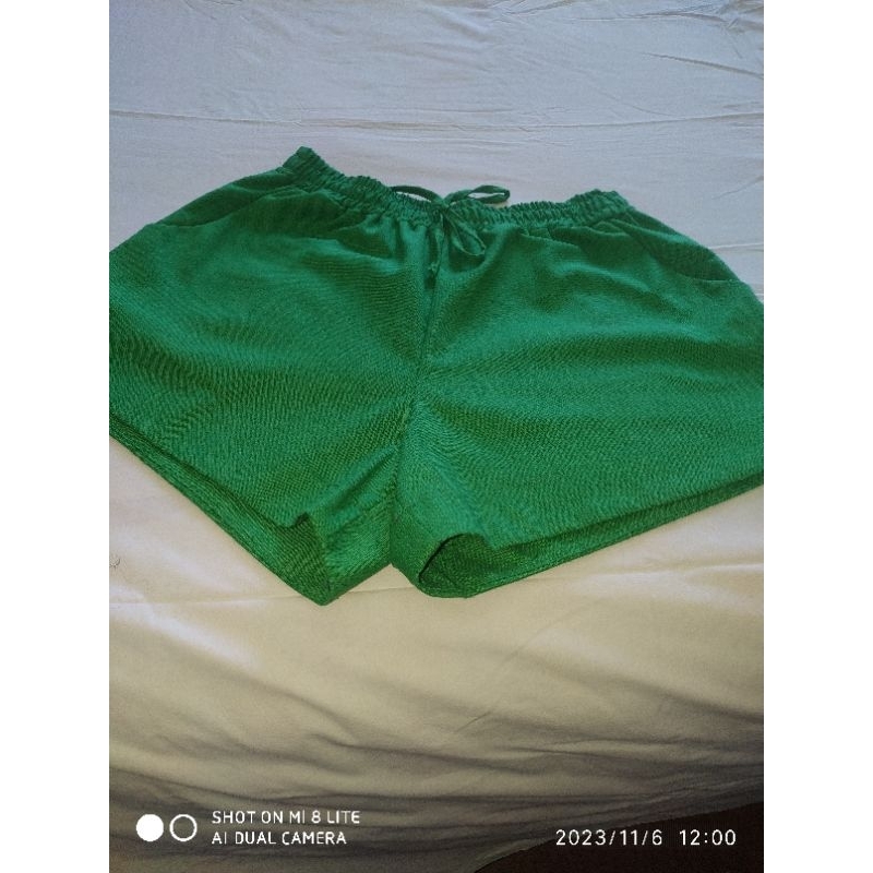 short verde de linho verde bandeira e verde militar tamanho G | Shopee ...