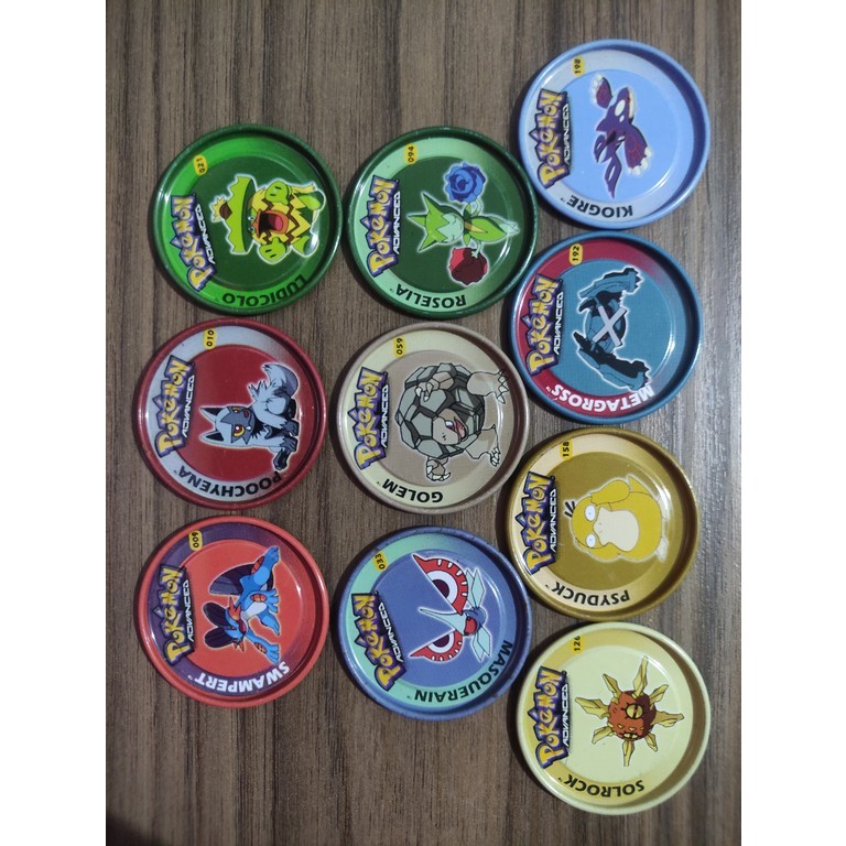 Tazos Pokemon Panini Advanced Metal - Escorrega o Preço