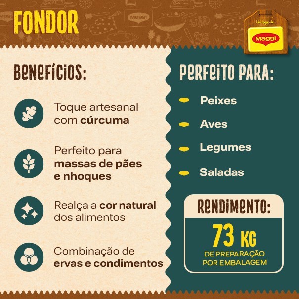 Fondor Tempero - 1,1kg - MAGGI | Shopee Brasil
