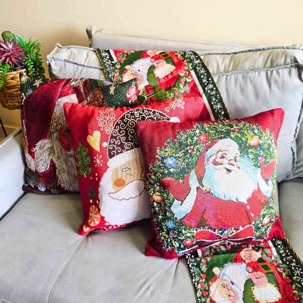 Capa De Almofadas Para O Natal 45x45 - Diversas Estampas de Natal ...