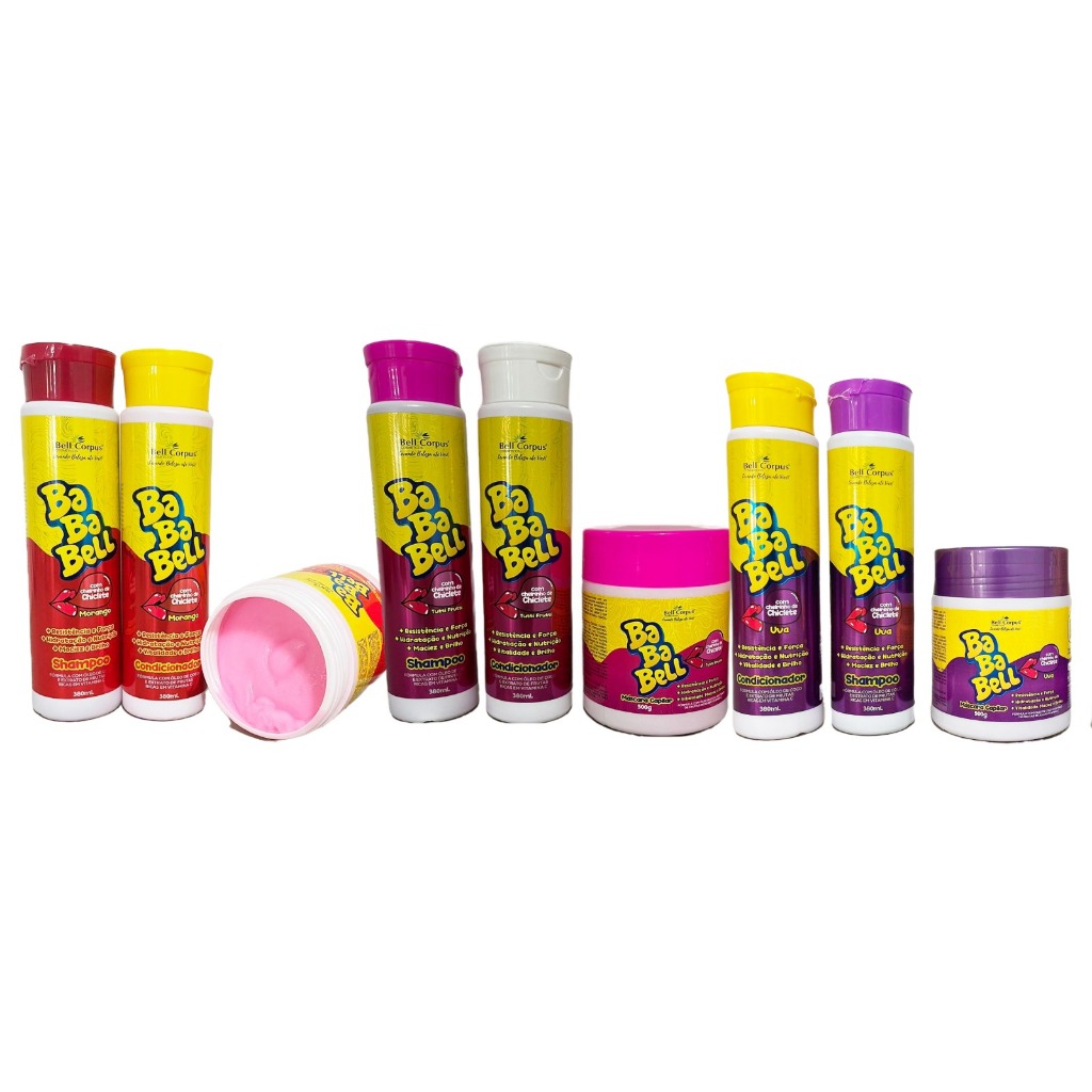 4 Kits Shampoo, Condicionador e Máscara BaBaBell Bubbaloo | Shopee Brasil