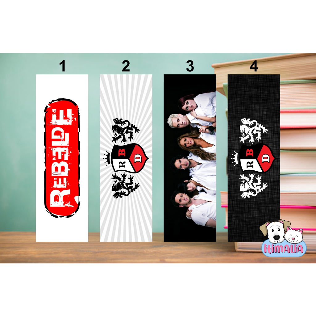 Marcador Plastificado Marca Página RBD Rebelde | Shopee Brasil