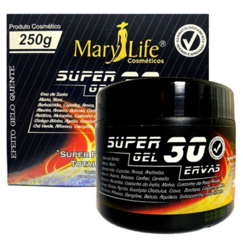 Super Gel 30 ervas Mary Life 250g | Shopee Brasil