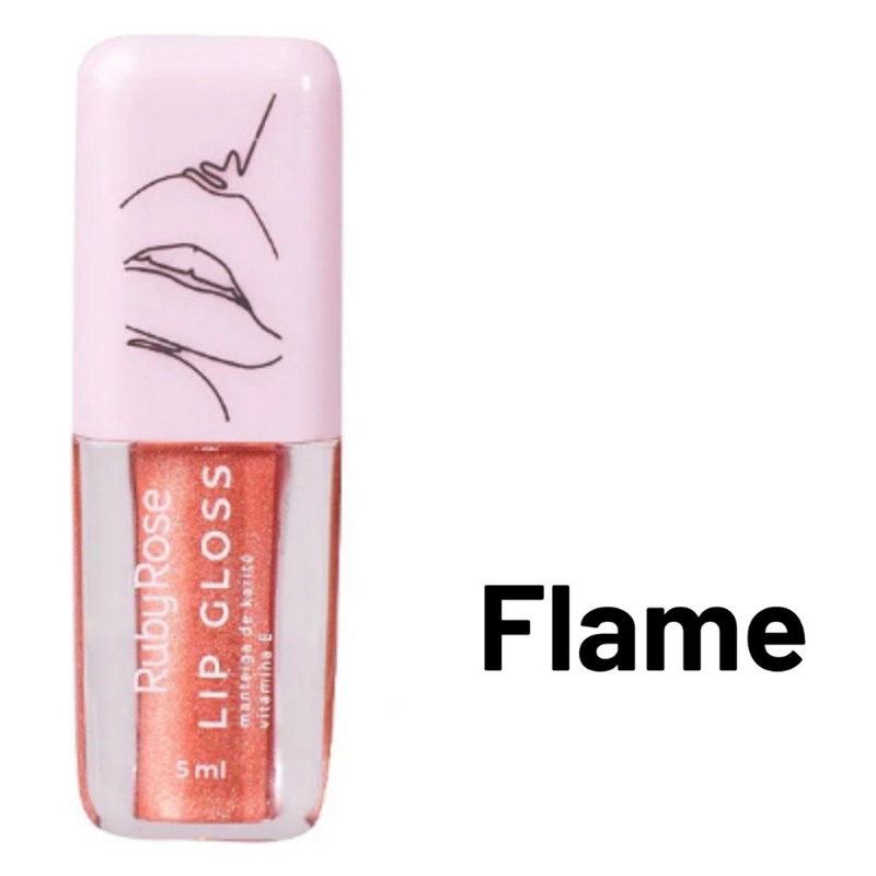 Lip Gloss Ruby Rose Glitter Efeito Espelhado 5ml | Shopee Brasil