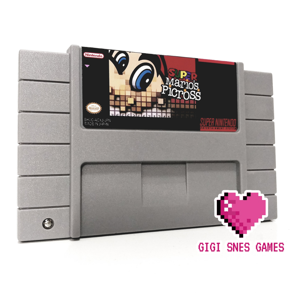 Jogo ORIGINAL Super Mario's Picross para Super Nintendo ( SNES / SFC ...