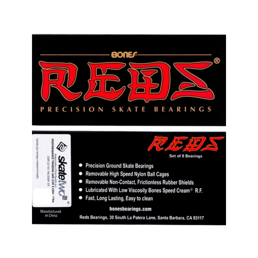 Rolamento Bones Reds Skate importado Oficial com selo Skatetwo Original ...