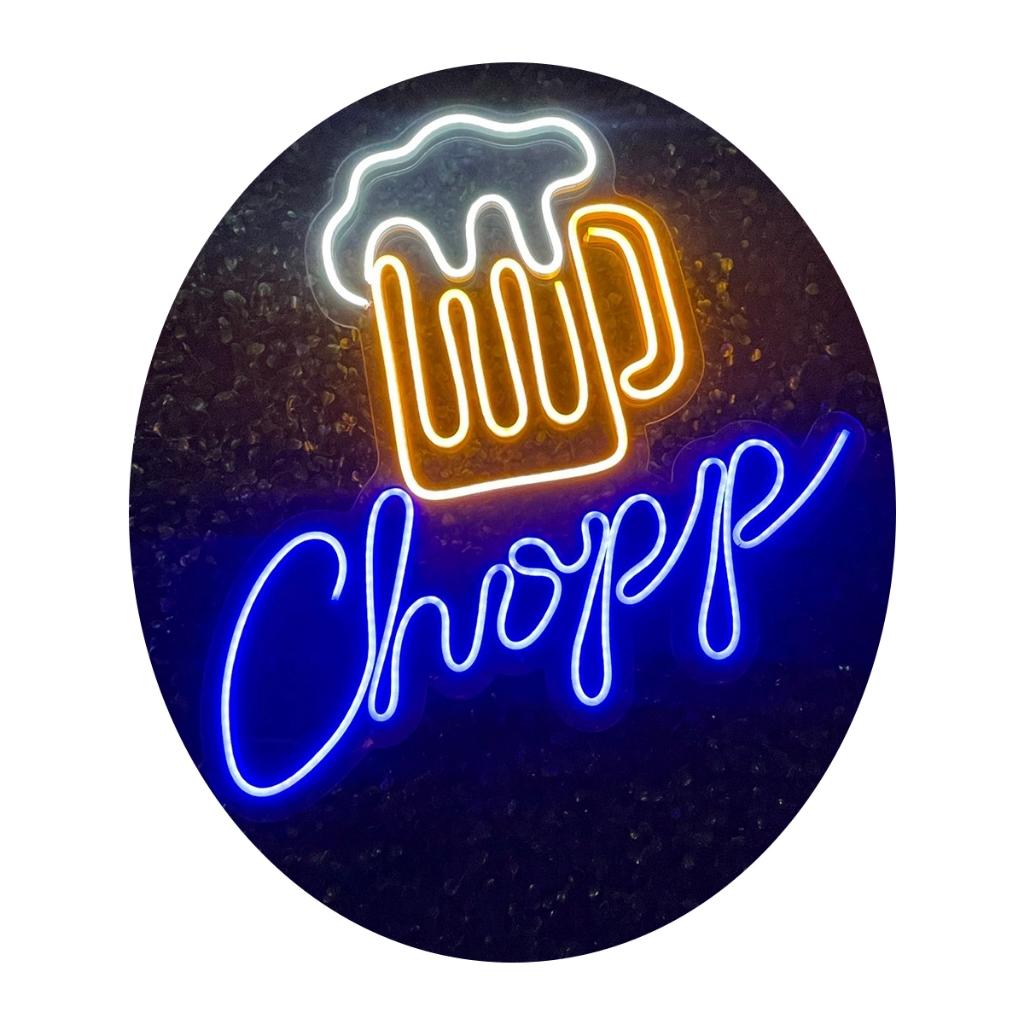 Painel Luminoso Led Neon Caneca Chopp Placa Iluminada Cerveja Breja ...