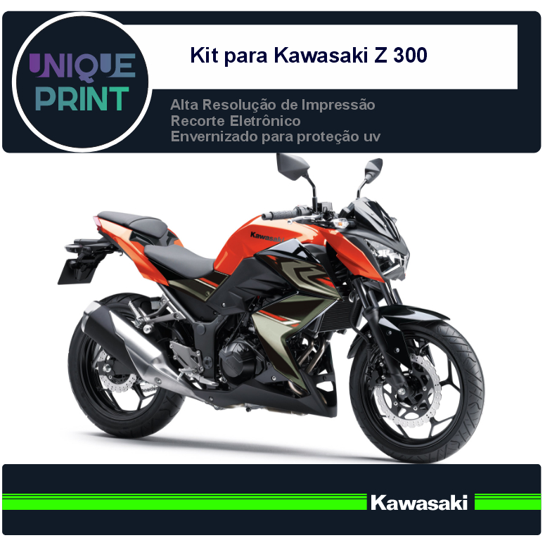 Kit de Adesivo Kawasaki Z300 Laranja | Shopee Brasil