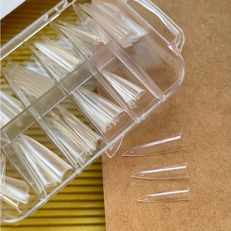 Cx Tips Vamp D&Z 120 Unidades Transparente/Natural Caixa Acrilica ...