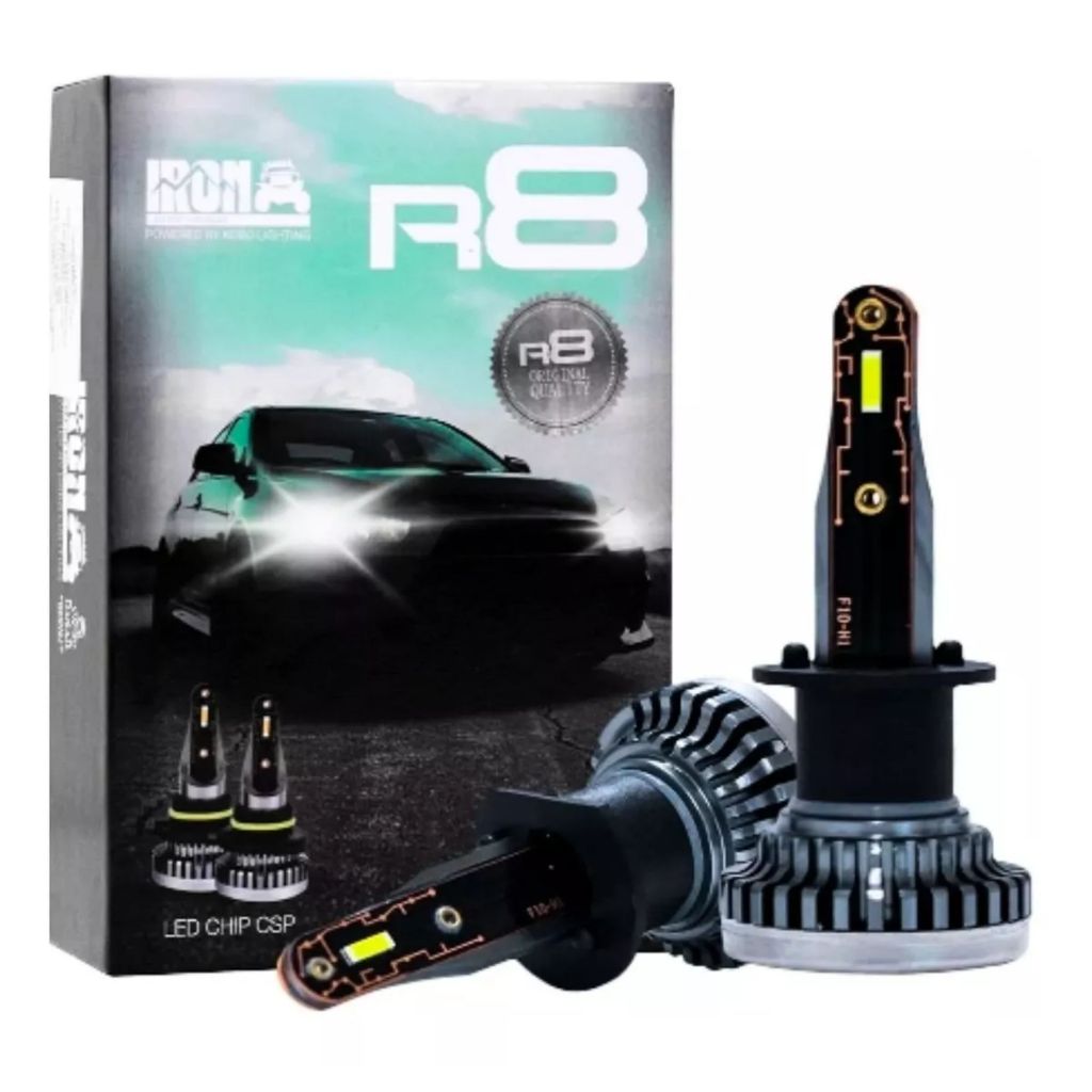 Kit Lampada Super Led R8 6500k Led 30000 Lúmens 12v 42w Farol Alto Baixo H1 H3 H4 H7 H11 H13 H16 ...