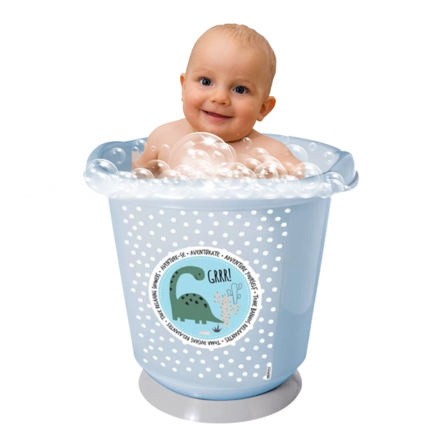 Banheira Ofuro Bebe Dino Azul 17,2 L Plasutil | Shopee Brasil