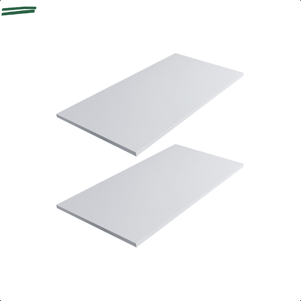 Kit 2 Prateleira Branca 60X35 Tampo Tabua Mdf Organizadora Decoração ...