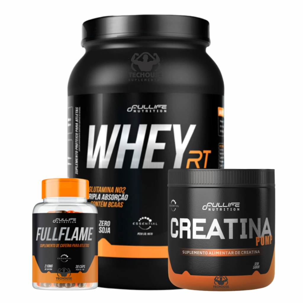 Kit Whey Protein RT Concentrado 907g + Creatina 150g Pura + Termogênico ...