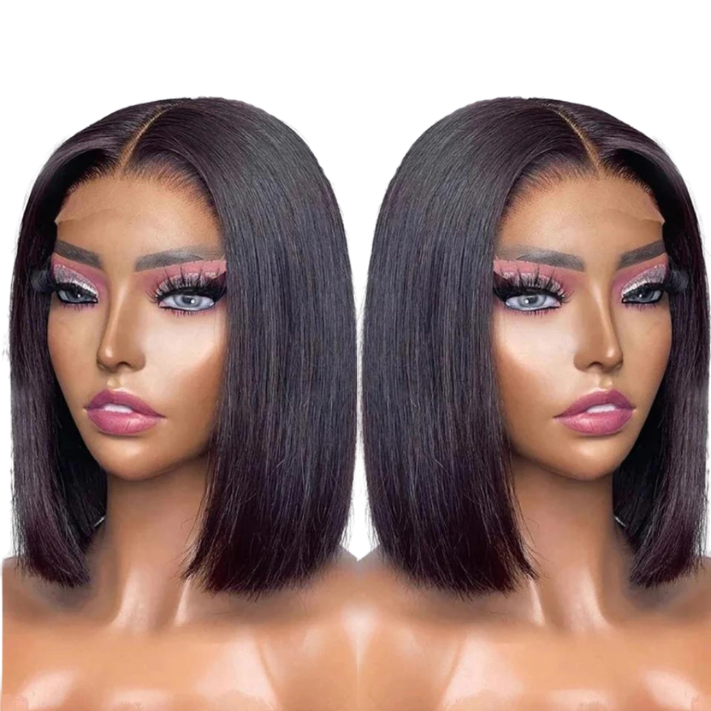 Peruca Curta Front Lace 40cm Fibra Orgânica Lisa + Wig Cap | Shopee Brasil