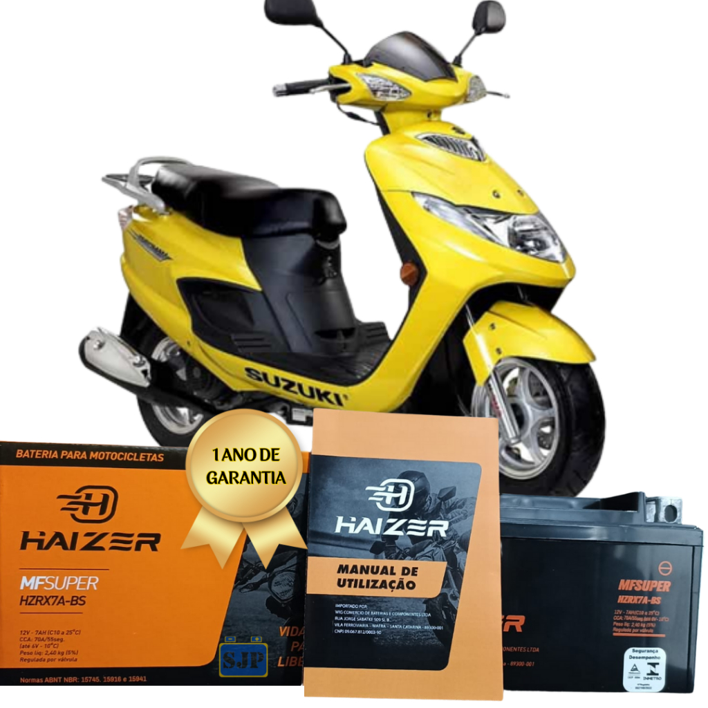 Bateria Moto Haizer Suzuki Burgman 125 / 250 (ytx7a-bs) | Shopee Brasil