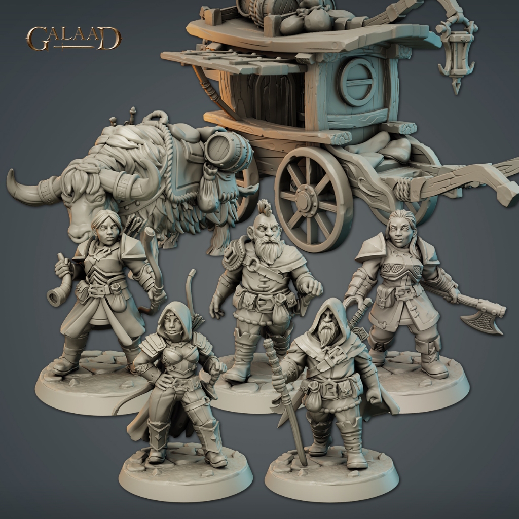 Miniaturas Rpg Galaad Setembro 2023 Dwarf Caravan | Shopee Brasil