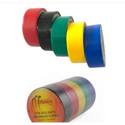 Fita Isolante Colorida Antichama Pacote com 12 Unidades 5m X 15mm ...