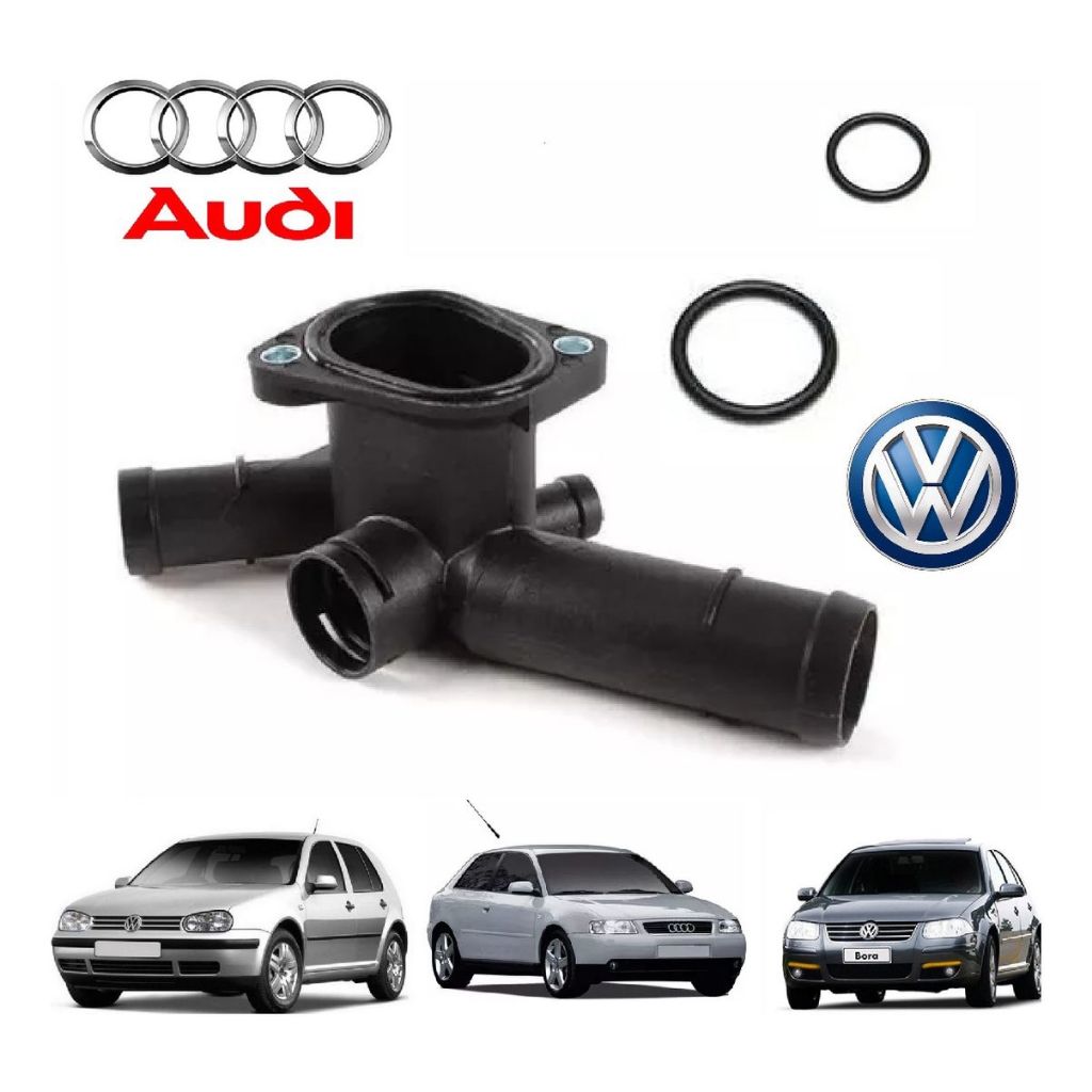 Flange carcaça da valvula Cavalete Agua Cabeçote Golf 2.0 8v Audi Polo ...