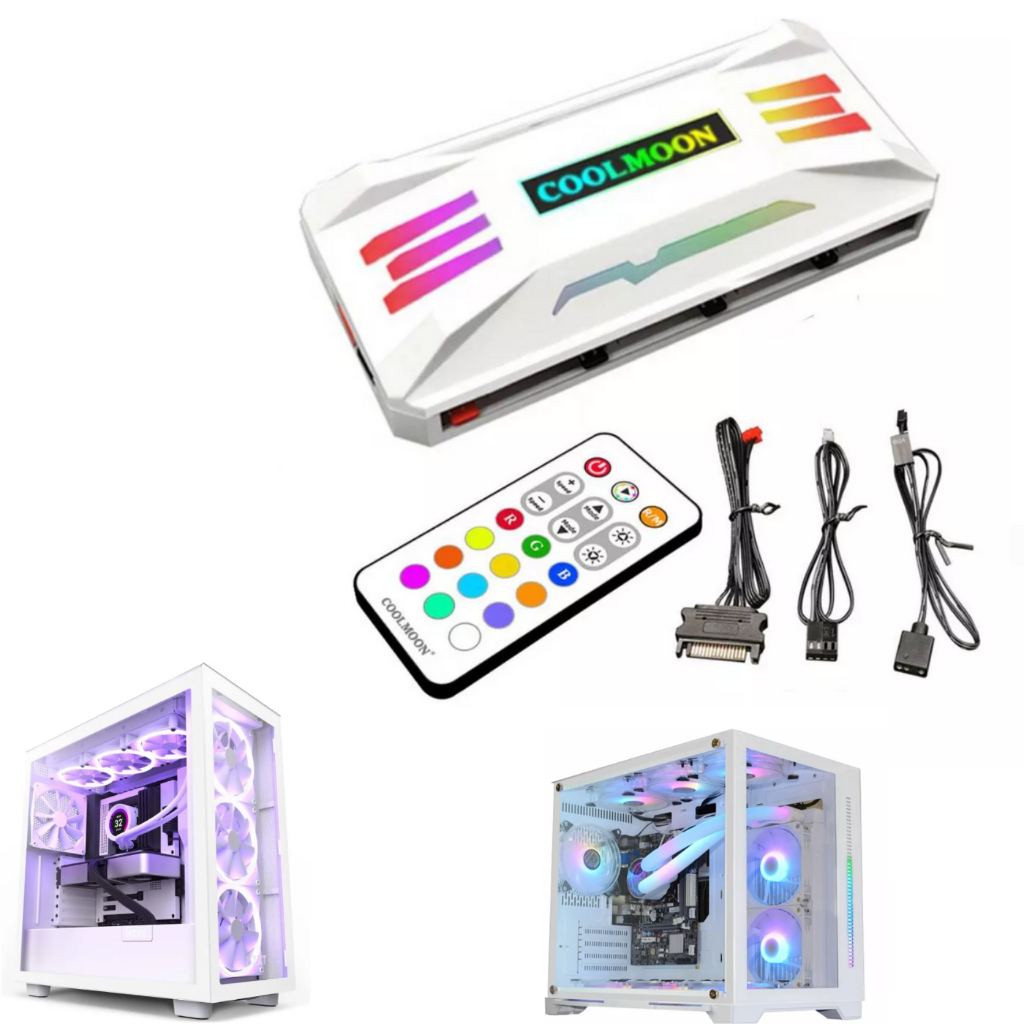 Controladora Argb Hub Coolmoon Rgb 5v 3 Pinos 10 Fans Nova - Faz a Boa!