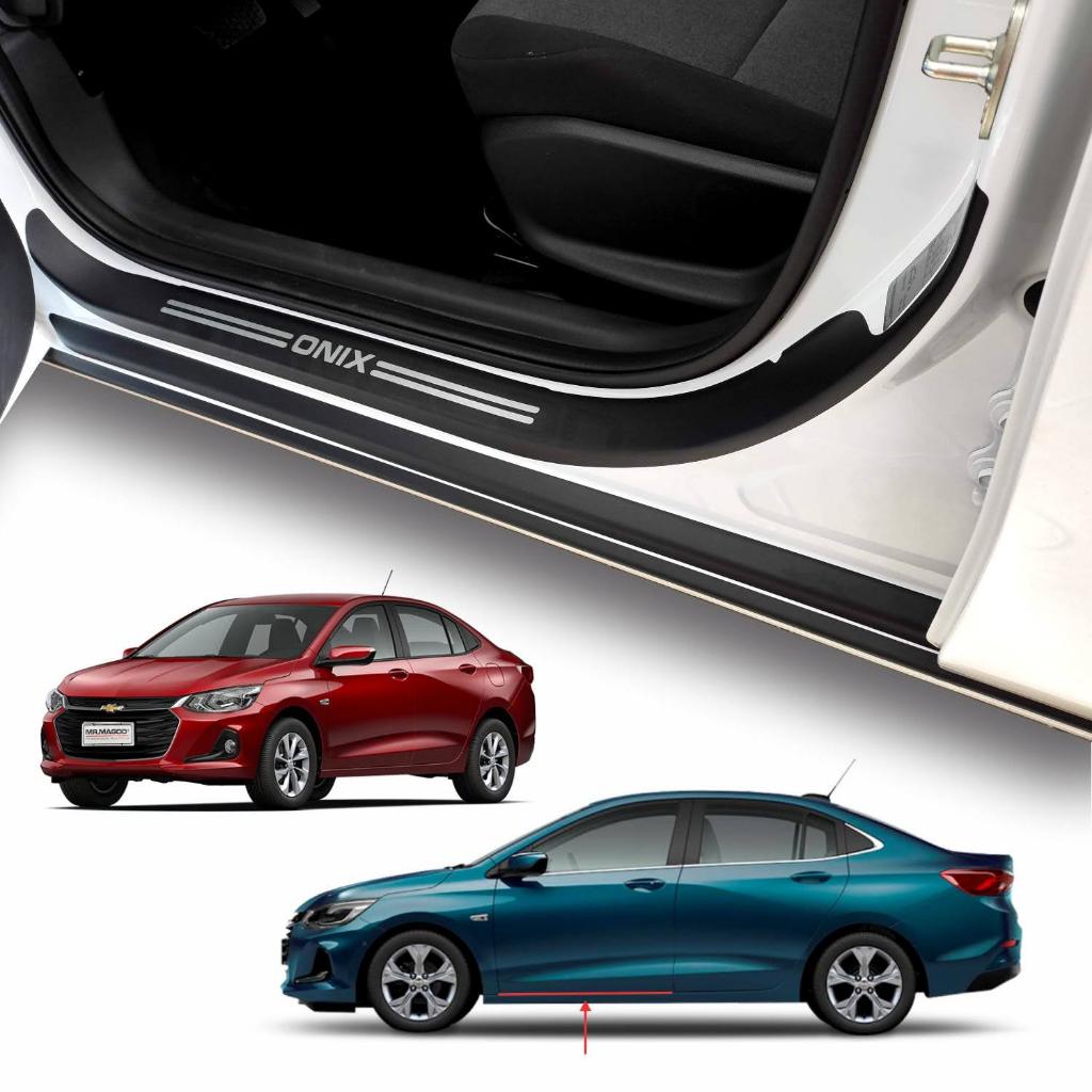 KIT Completo Proteção ONIX PLUS 2020 a 2025 Soleira das Portas + Mala ...