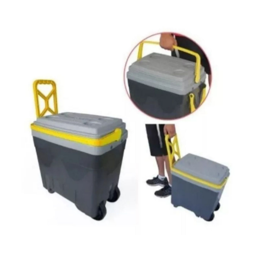 Cooler Caixa Térmica Com Rodinha - 34 Litros - Ate 50 Latas | Shopee Brasil
