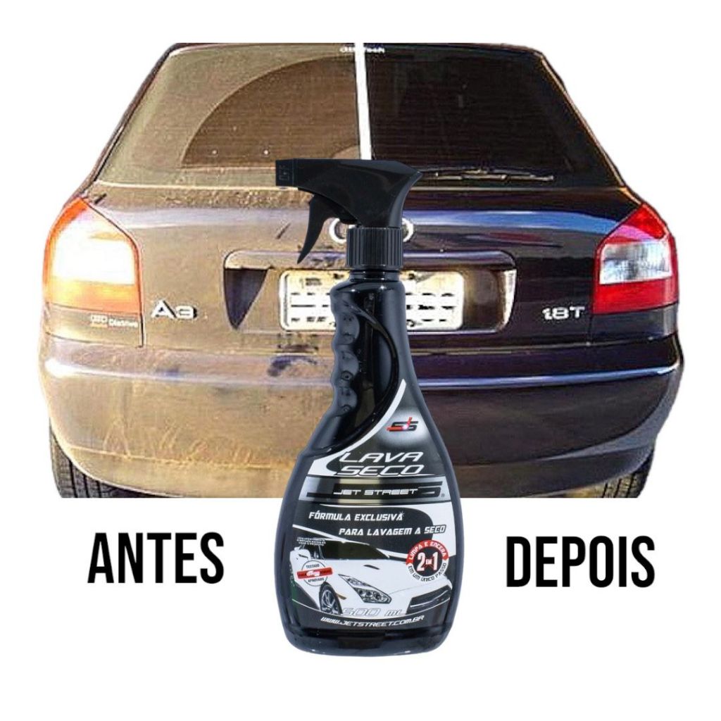 LAVA SECO COM CERA PARA CARROS JET STREET 500ml | Shopee Brasil