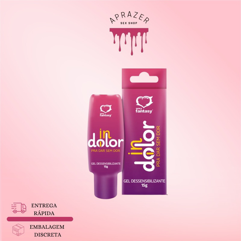 Gel Anestésico/Dessensibilizante InDolor 15g Sexy Fantasy | Shopee Brasil