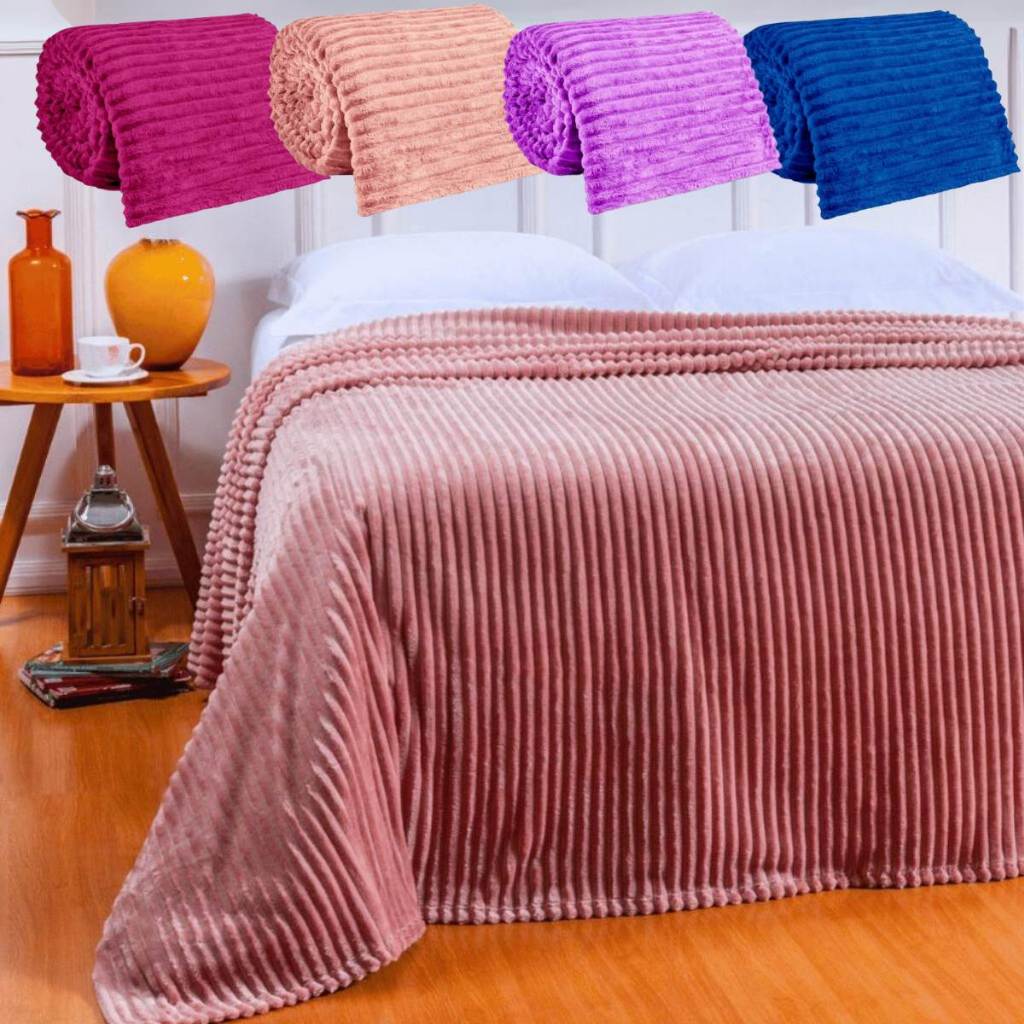 Manta Cobertor Cama Casal 2,00x1,80 Metros Cobertor Aveludado Soft ...
