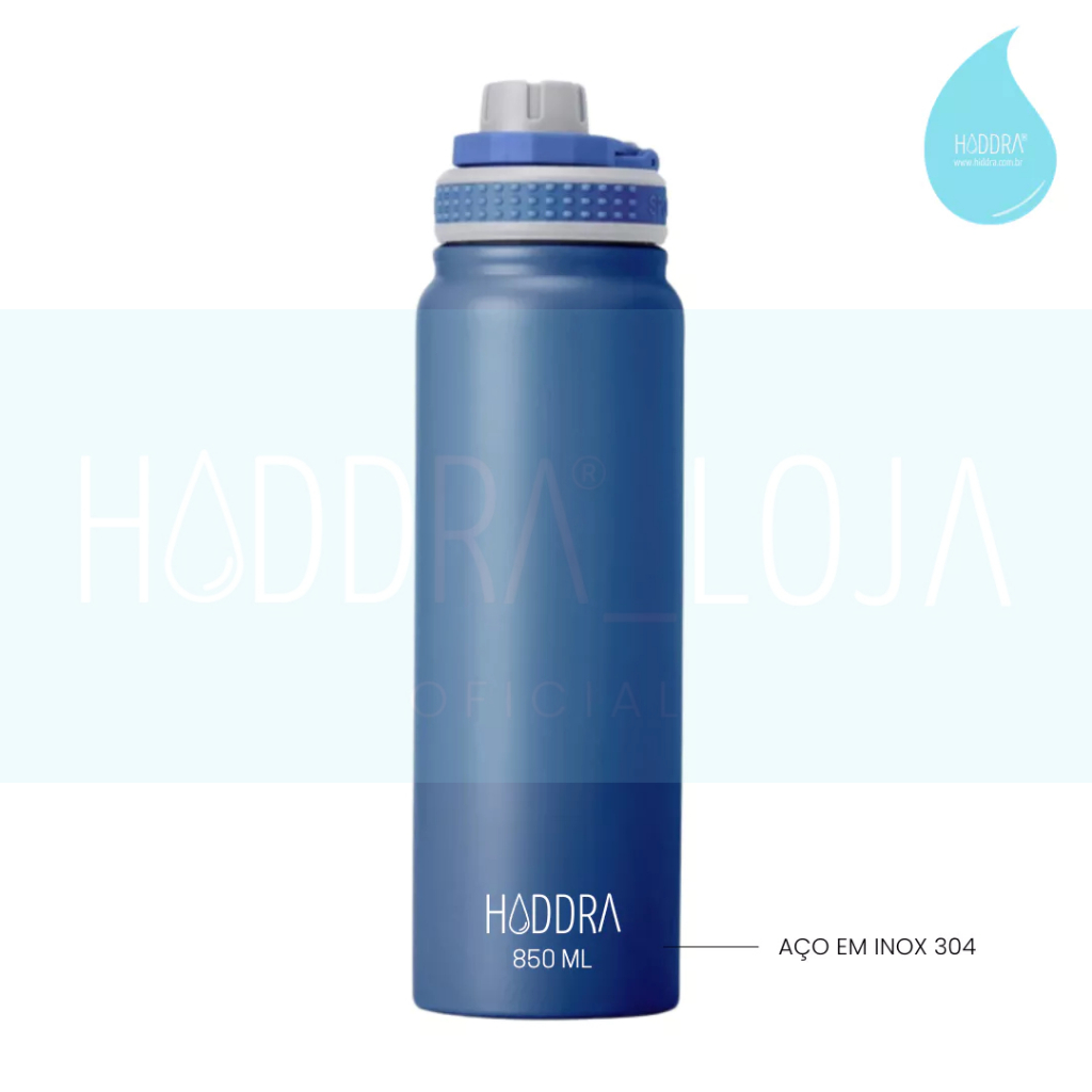 Garrafa Térmica Hiddra 850ml Inox Com Tampa Para Bebida Quente ou Fria ...
