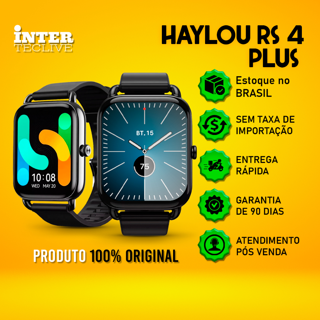 Relógio Inteligente Smartwatch Haylou Rs4 Plus Tela 1.78'' Pol ...
