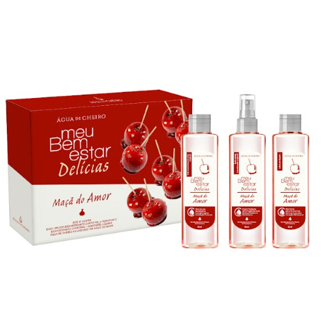 Kit Meu Bem Estar Delícias Maçã do Amor (Body Splash 60ml + Hidratante ...