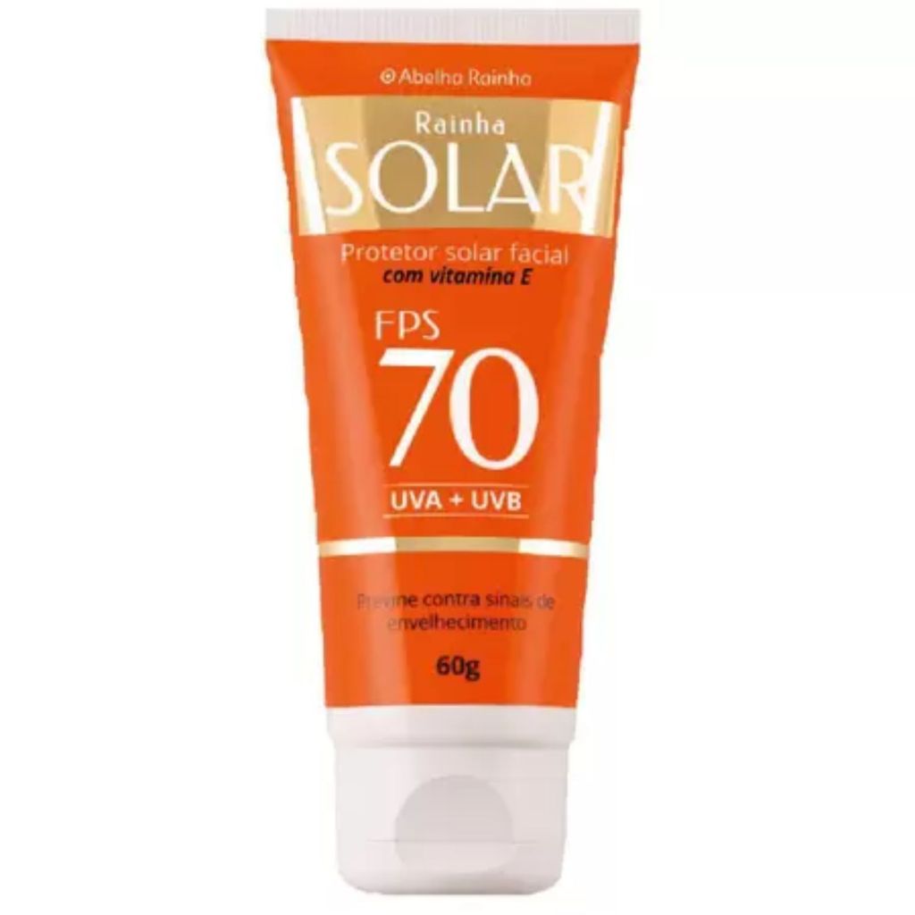 Protetor Solar Facial com Vitamina E Fator 70 UVA+UVB Previne contra ...