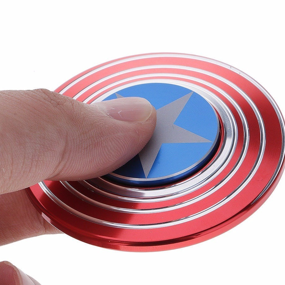 Fidget Hand Spinner Capitão América Metal Lindo Luxo Top !! SPINER ...