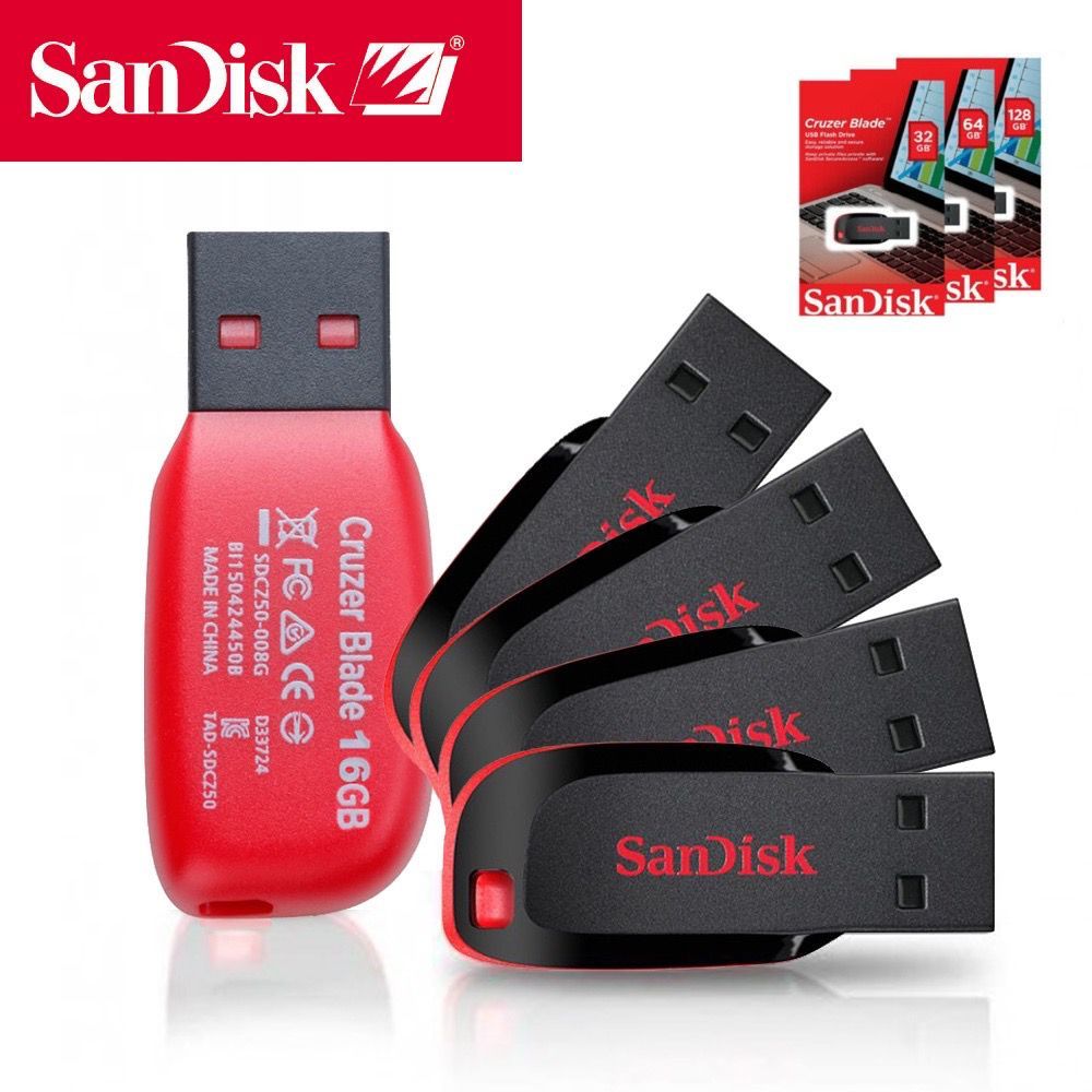 Pen Drives e OTGs USB 8GB 16GB 32GB 64GB Cruzer Lâmina 2.0 Flash Drive ...