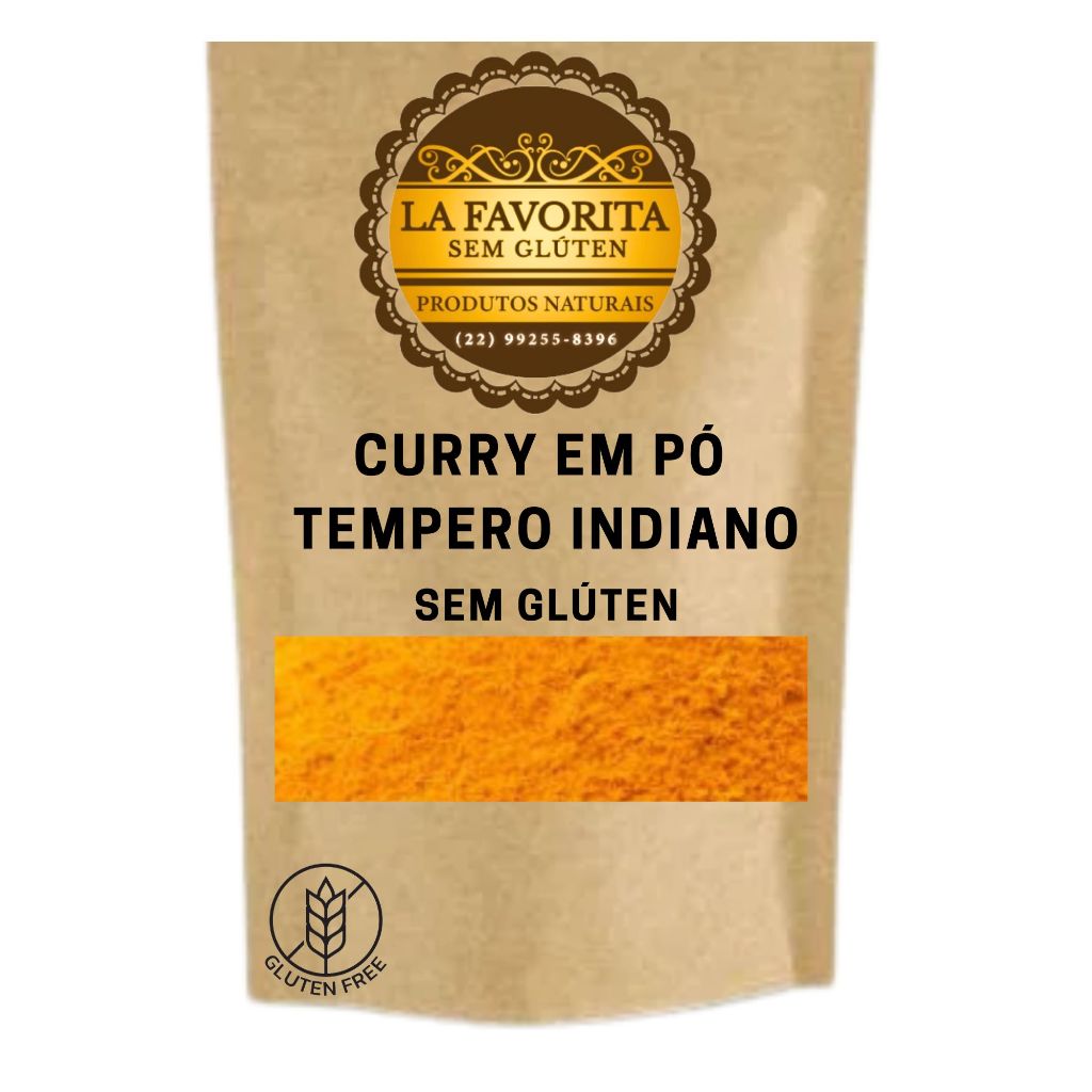 Curry Tempero 250g ou 500g - Sem Glúten | Shopee Brasil