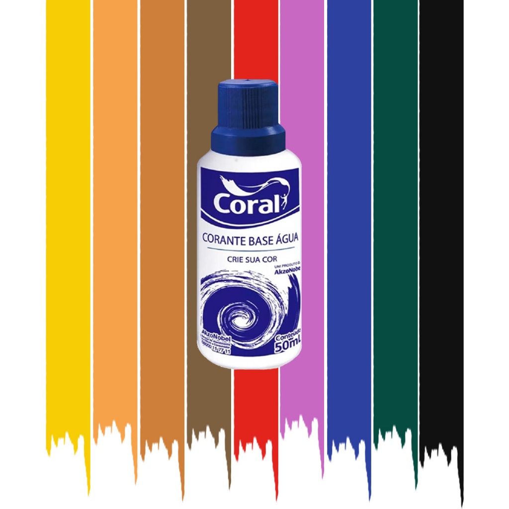 Corante Líquido para Tinta Parede Coral 50ml - Cores | Shopee Brasil