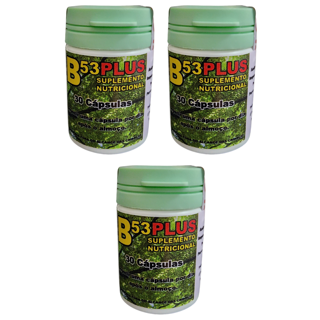 B53 PLUS suplemento alimentar 100% original kit 3 unidades | Shopee Brasil