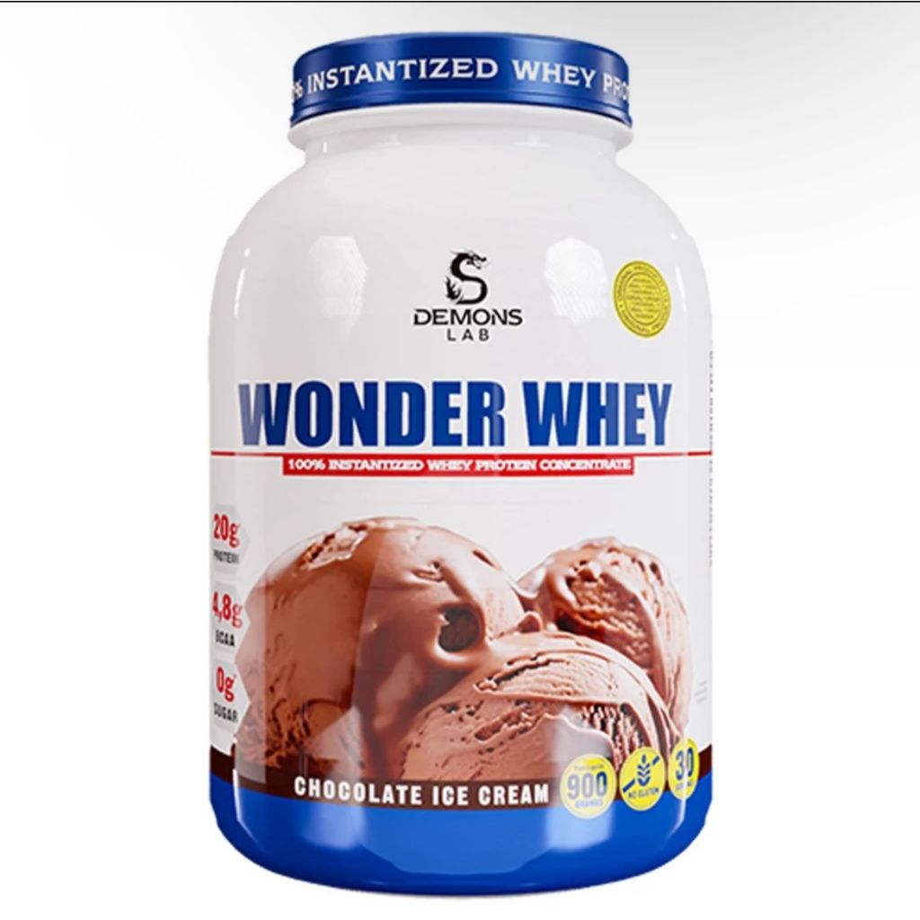 WONDER WHEY Chocolate Ice Cream (900g) - Demons Lab | Shopee Brasil