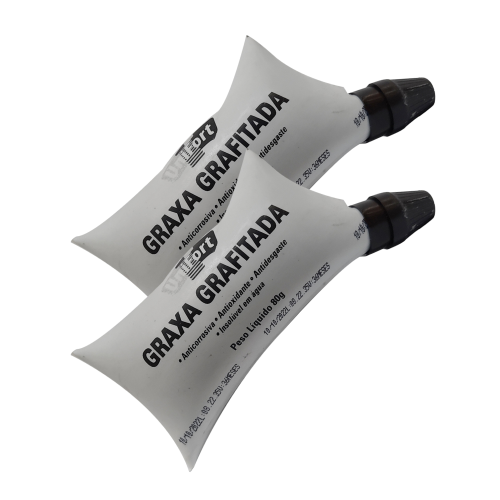 Kit 12 Graxa Grafitada Branca Sache 80 G Universal Multiuso ...