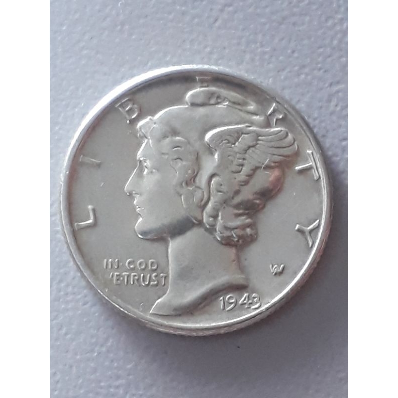 Moeda prata americana 1 dime ano 1943 lote 3488 | Shopee Brasil