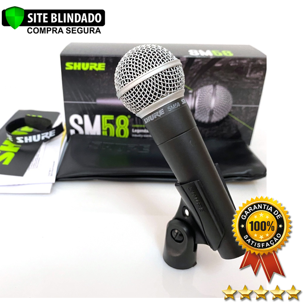 Microfone Com Fio SM58 Shure | Shopee Brasil