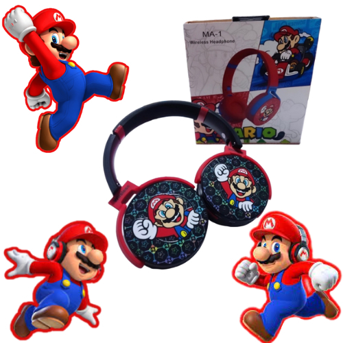 Fone de Ouvido Infantil Bluetooth Ma-1 Super Mario Radio Fm Estéreo ...