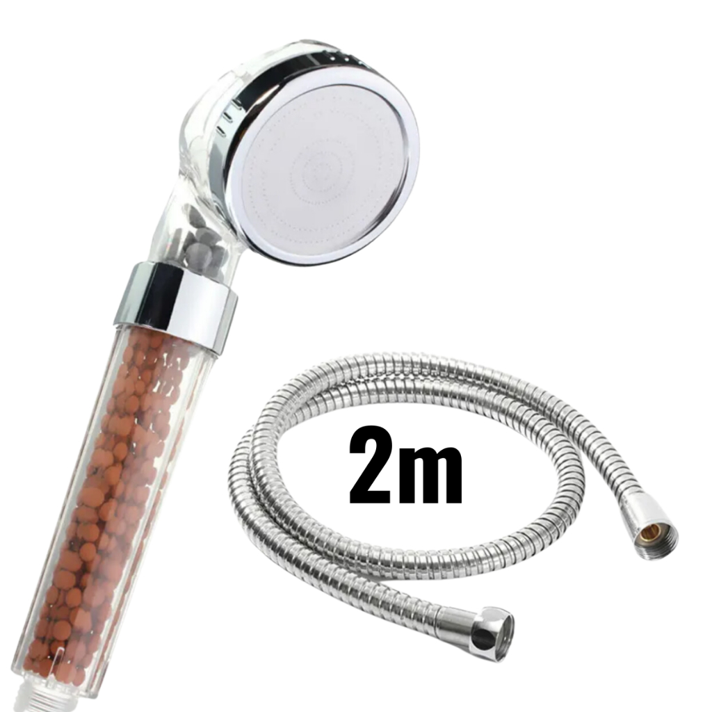Ducha Chuveiro + Mangueira De Alta Pressão Com Filtragem Iônica ...