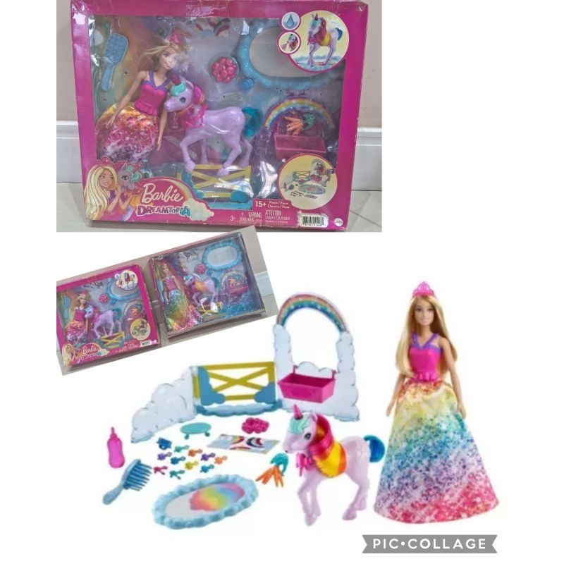 Boneca Barbie Unicórnio Arco Iris faz xixi GTG01 Mattel - original ...