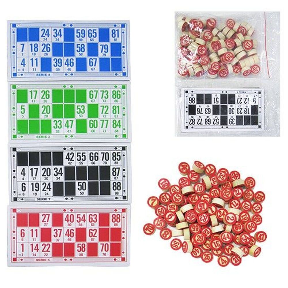 Jogo De Bingo Familiar 48 Cartelas 90 Pedras Em Madeira | Shopee Brasil