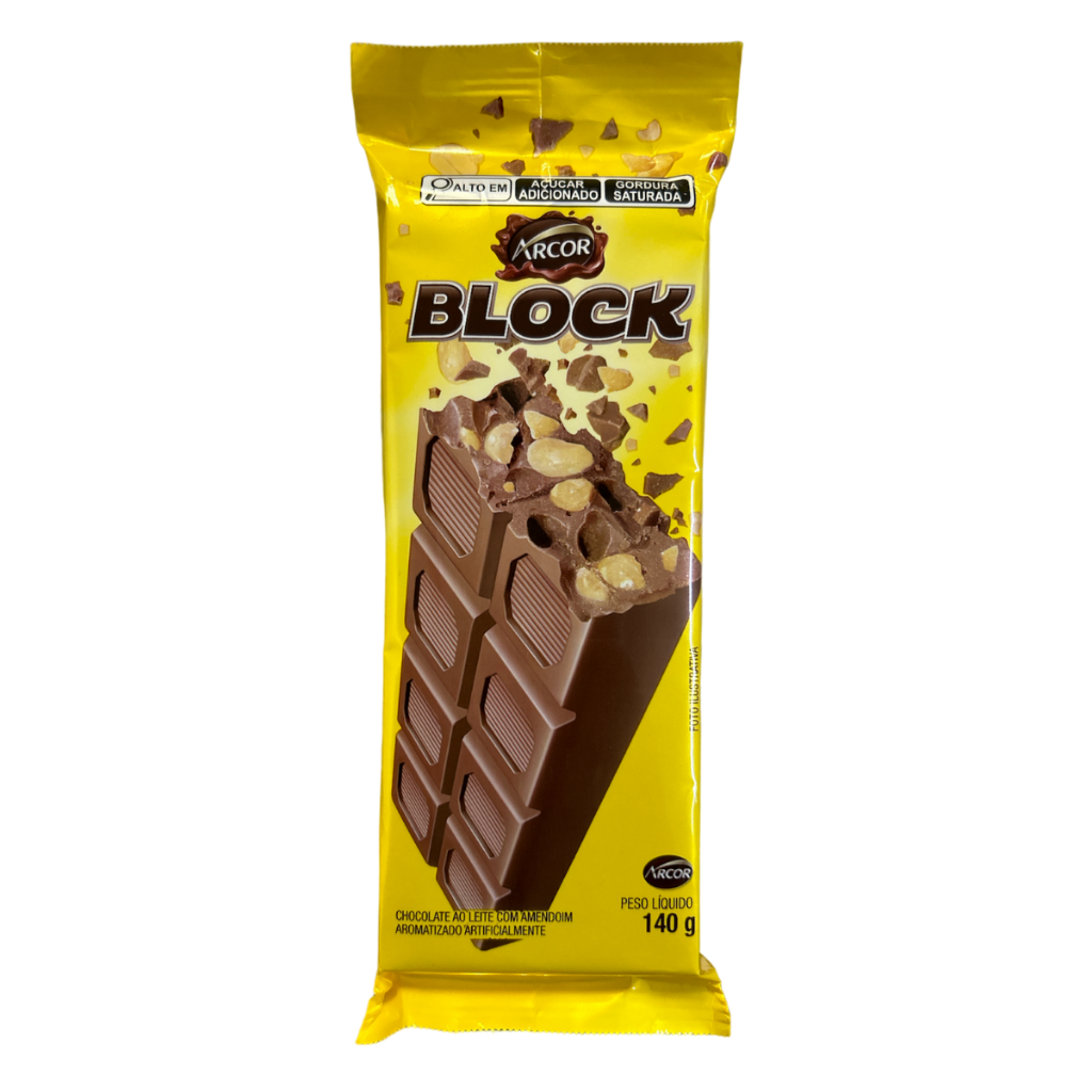 Chocolate Tablet Block 140g - Arcor - Com Amendoim - Cofler - Arcor ...