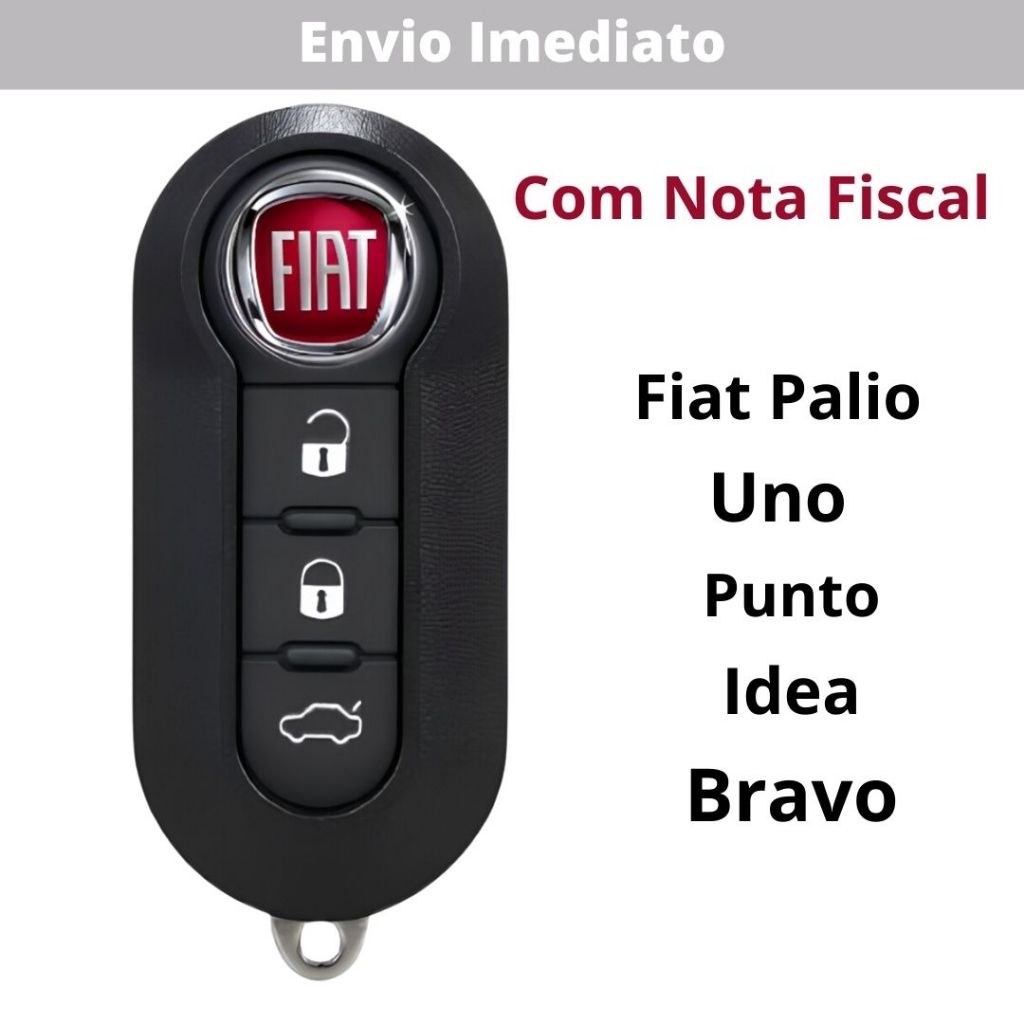 Chave Fiat Canivete Bravo 500 Punto Strada Siena Palio Carcaça Botões ...
